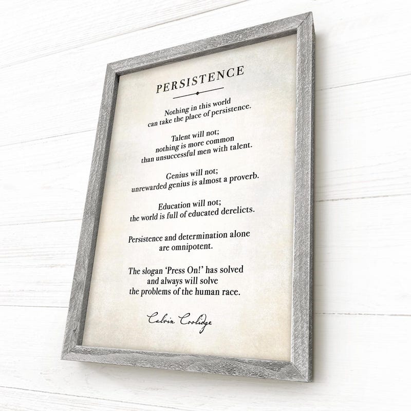 The Persistence Sign - Etsy