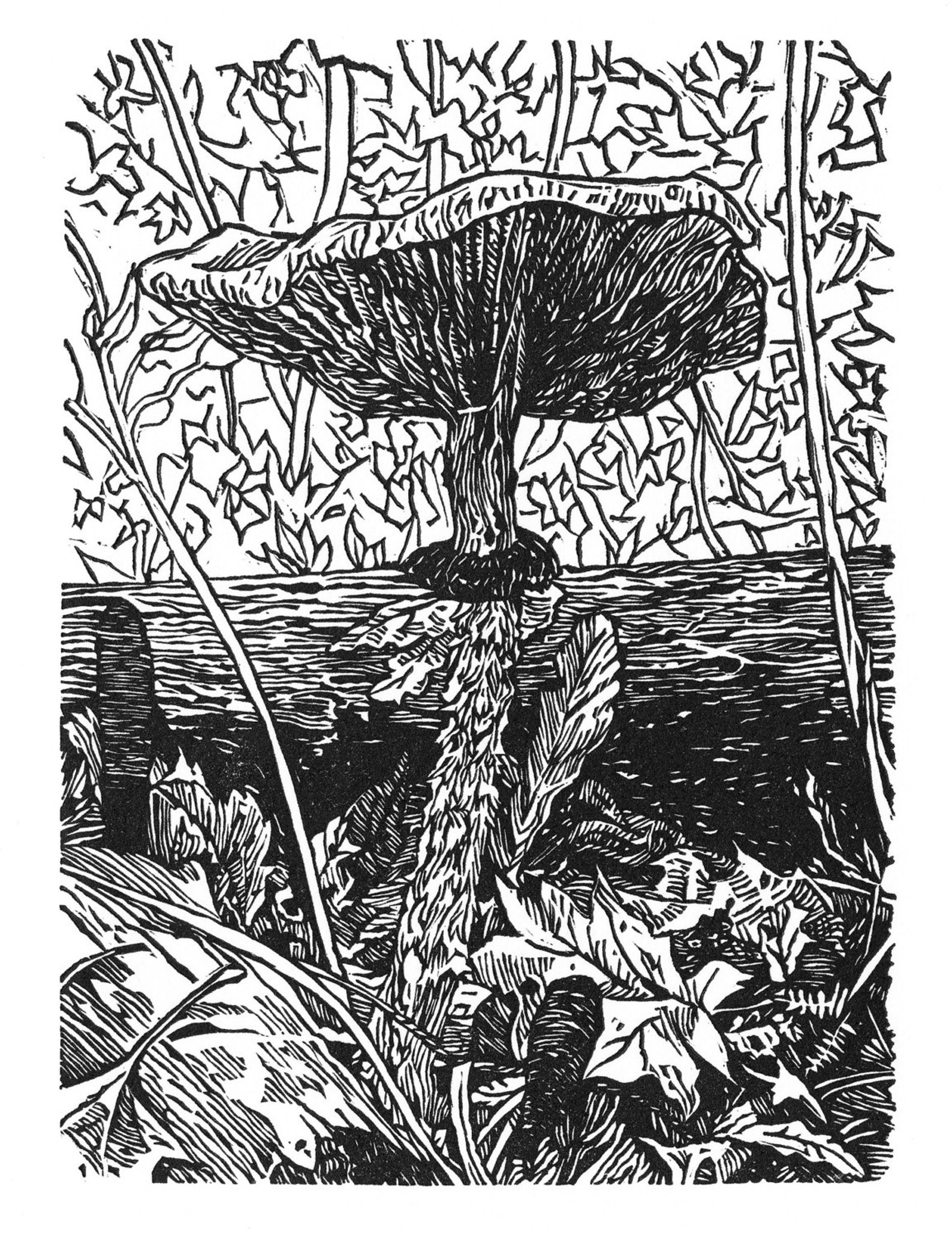 Forest Floor 1 Linocut - Etsy