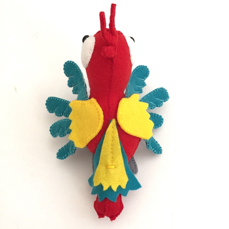 Felt Parrot Sewing Pattern, Plushie, Felt Parrot, Plushie Parrot, Toy ...