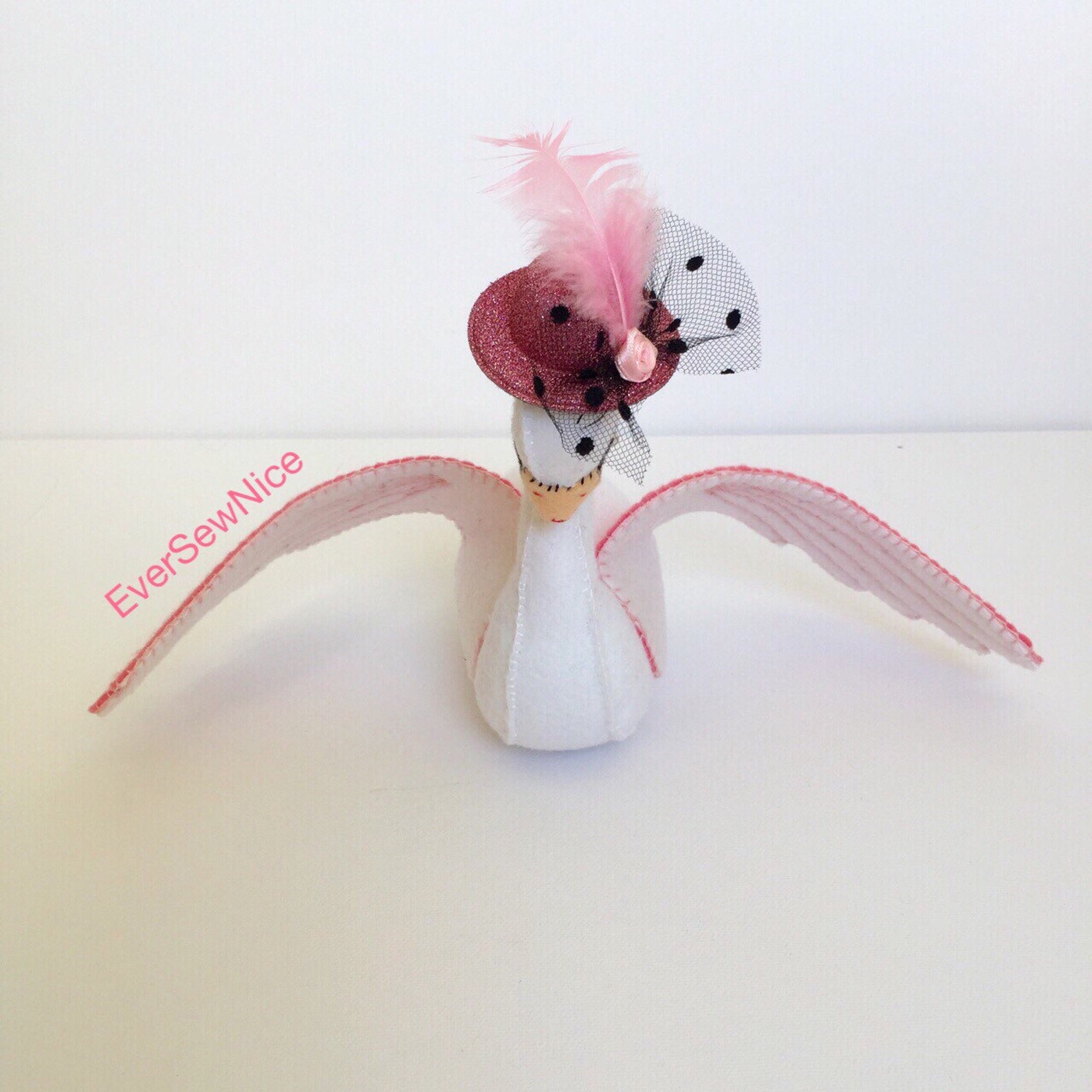 Felt Swan Sewing Pattern Tutorial Felt Plushie Toy Swan | Etsy