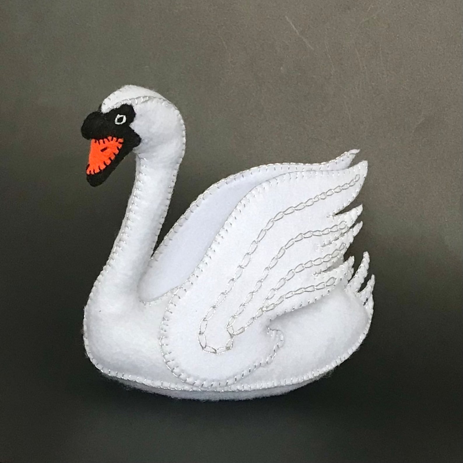 Felt Swan Sewing Pattern Tutorial Plushie Toy Decor Male - Etsy