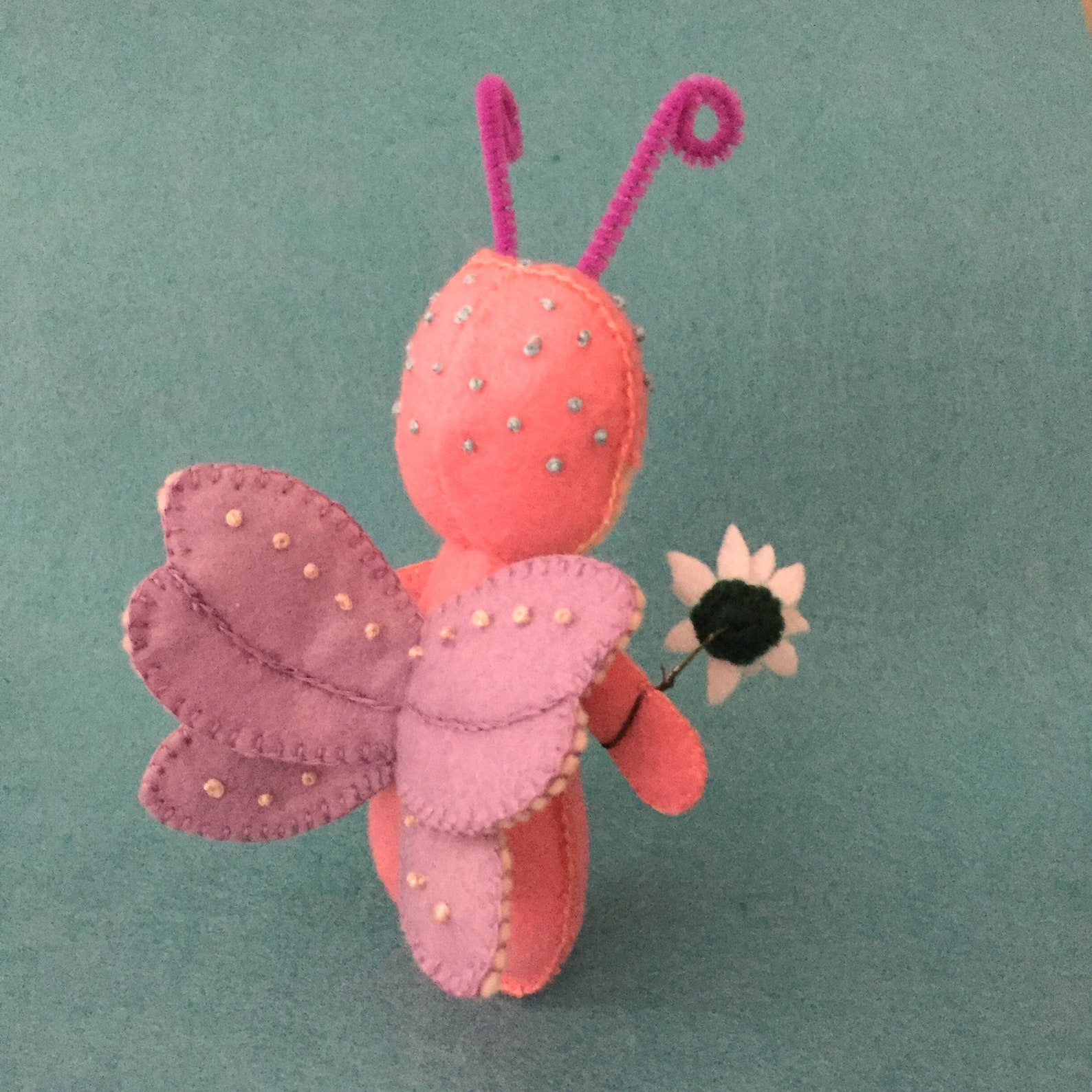 Felt Lady Bug Sewing Pattern Butterfly Sewing Pattern Felt | Etsy UK