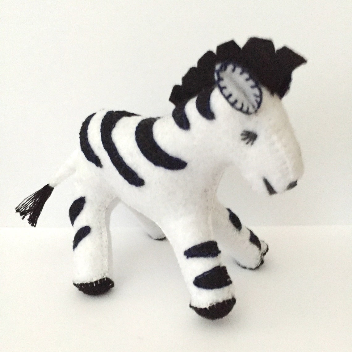 Felt Zebra Sewing Pattern Plushie Toy Tutorial | Etsy UK
