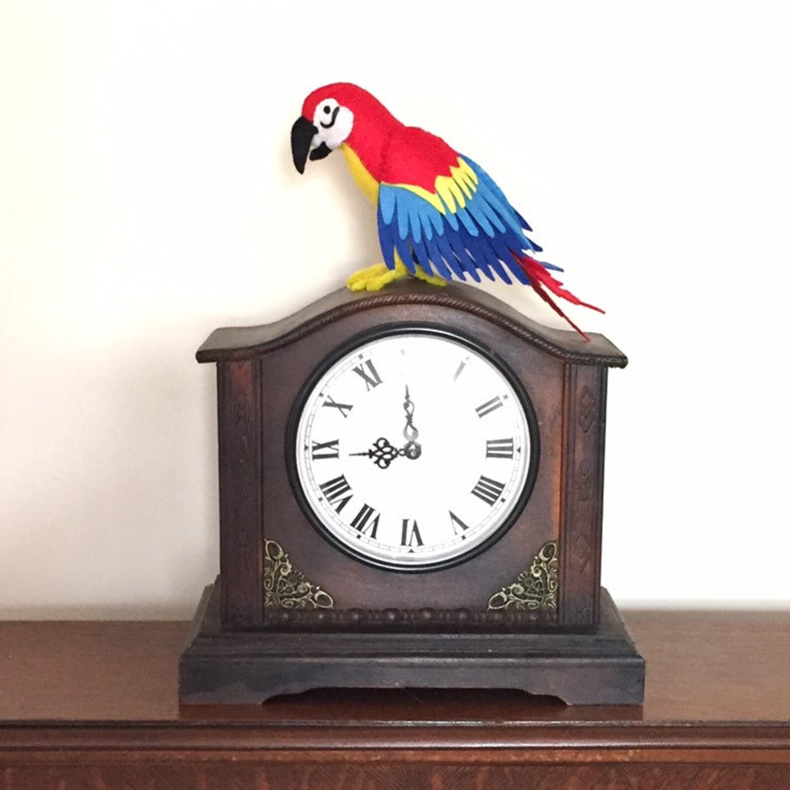 Felt Parrot Felt Macaw Sewing Pattern Plushie Felt Parrot - Etsy