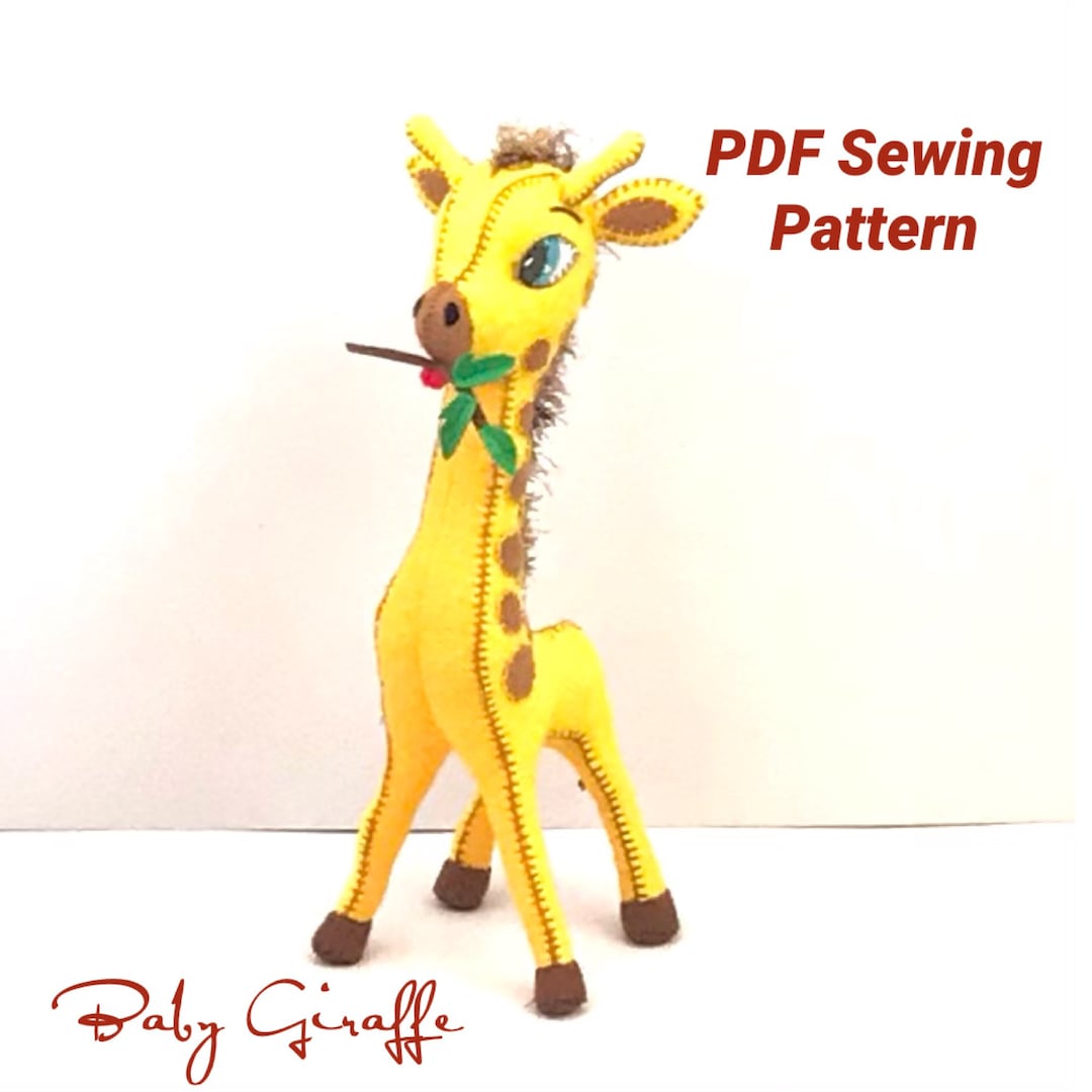 Felt Giraffe Sewing Pattern - Plushie Giraffe, Cute Giraffe, PDF ...