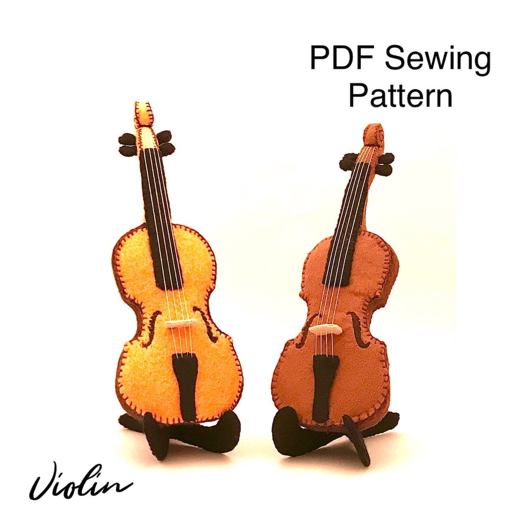 Felt Violin Display PDF Sewing Pattern Desk Display, Mini Violin Desk ...