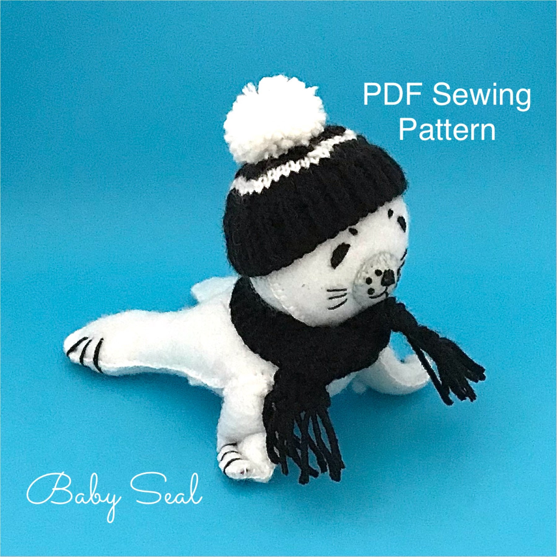 Felt Seal Sewing Pattern Felt Seal Plushie Toy Seal | Etsy