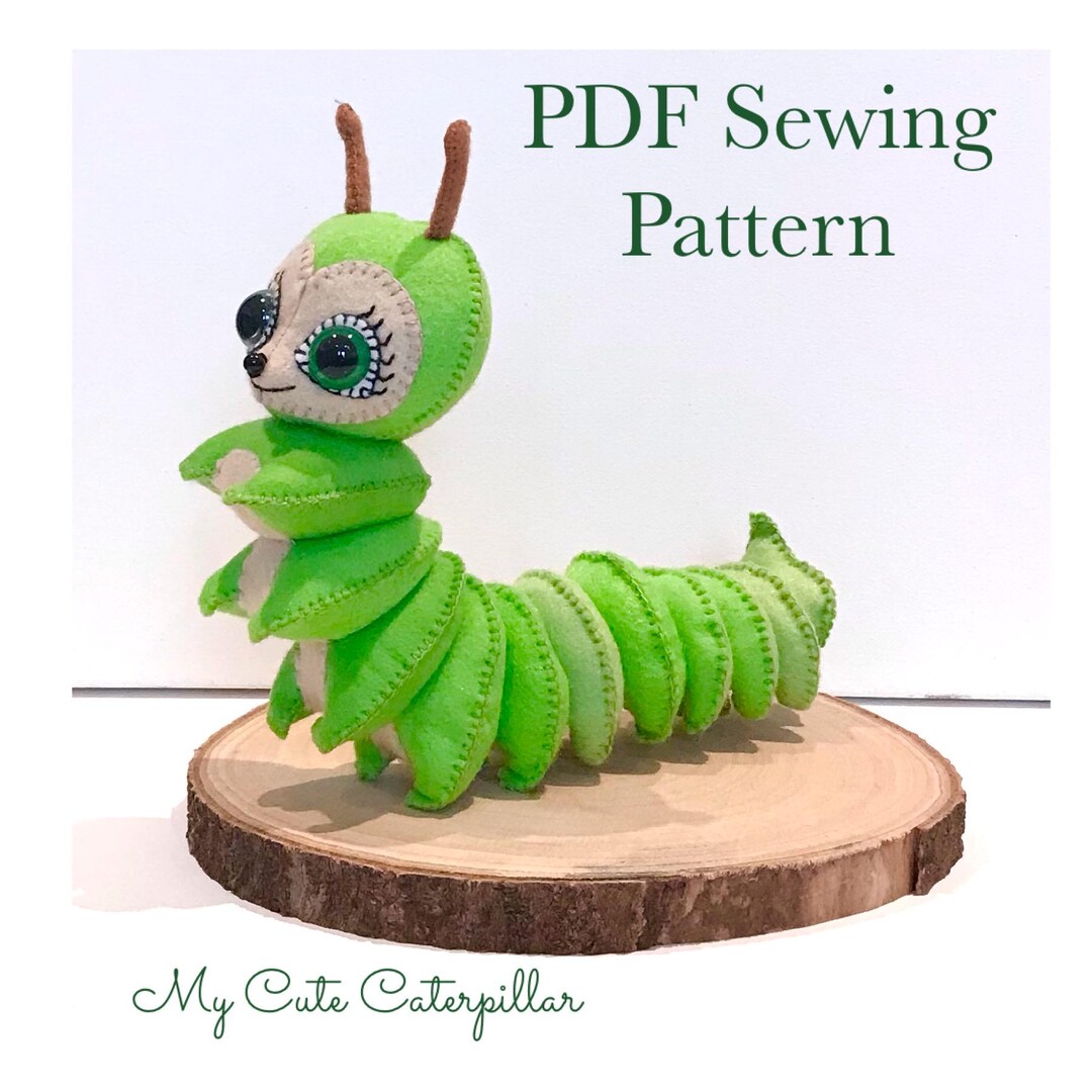 Felt Caterpillar Sewing Pattern: 3D Plush Toy (PDF Pattern) - Etsy
