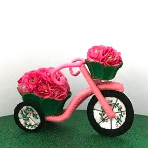 Felt Flower Tricycle Sewing Pattern, Trike, PDF Sewing Pattern, Florist ...