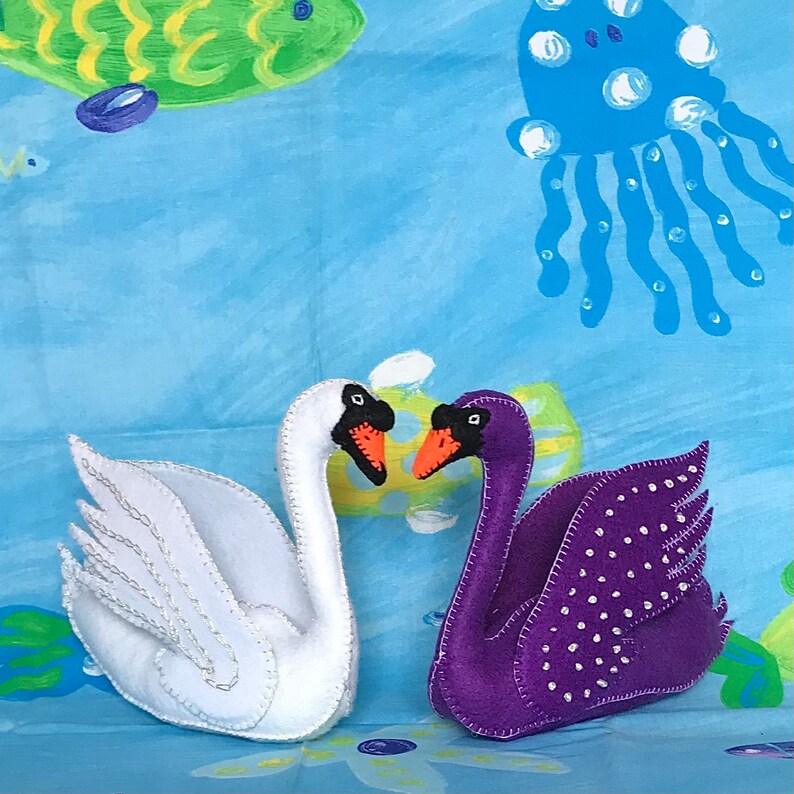 Felt Swan Sewing Pattern Tutorial Plushie Toy Decor Male - Etsy Felt Swan Sewing Pattern Tutorial Plushie Toy Decor Male - Etsy