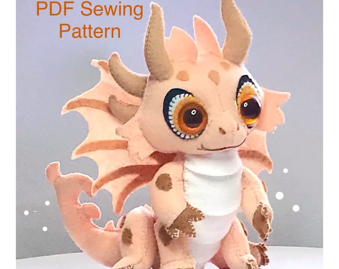 Baby Dragon PDF Pattern Hand Sewing Wool Felt Pattern Waldorf Inspired ...