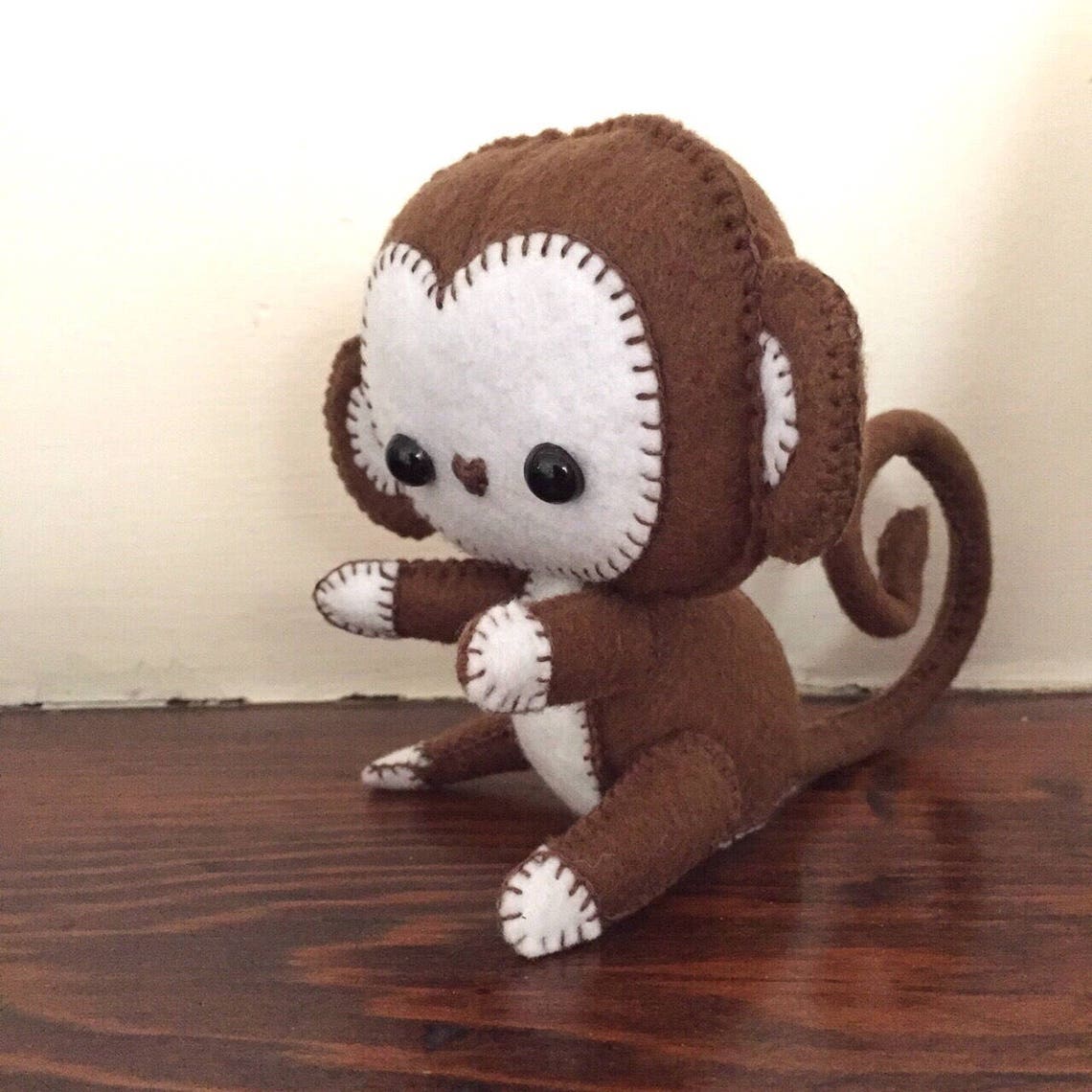 Monkey Sewing Pattern Felt Monkey Plushie Monkey Toy - Etsy UK