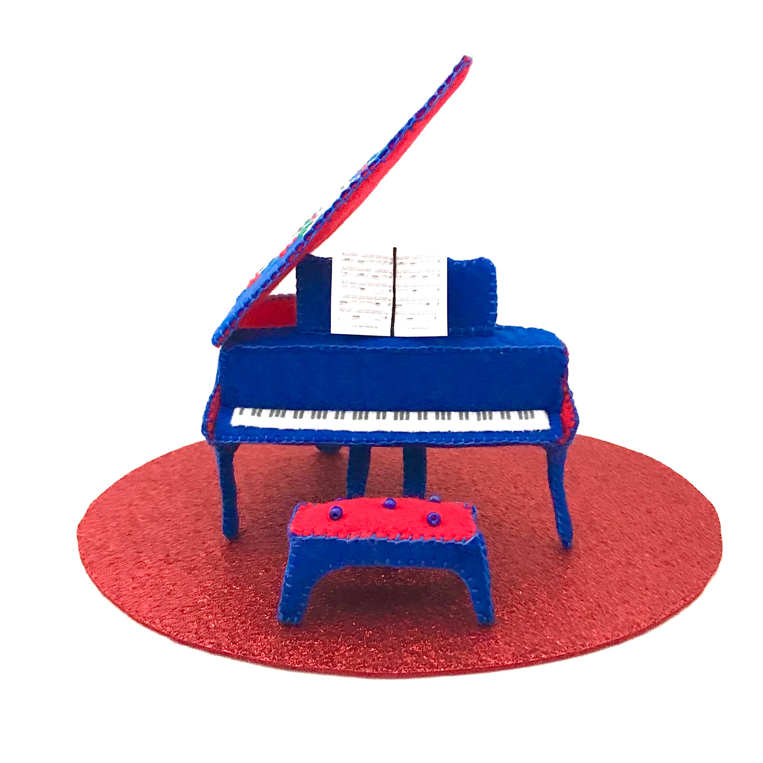 Felt Grand Piano Sewing Pattern Desk Display Mini Piano - Etsy UK