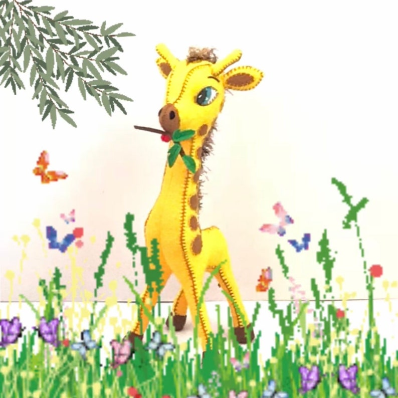 Felt Giraffe Sewing Pattern Plushie Giraffe Cute Giraffe | Etsy