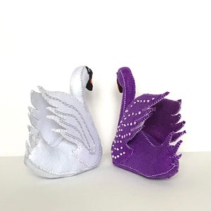 Felt Swan Sewing Pattern Tutorial Plushie Toy Decor Male - Etsy UK