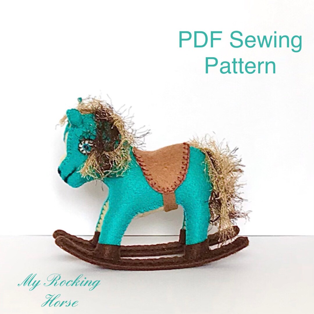 Felt Rocking Horse Sewing Pattern: Plush Toy DIY (PDF Pattern) - Etsy