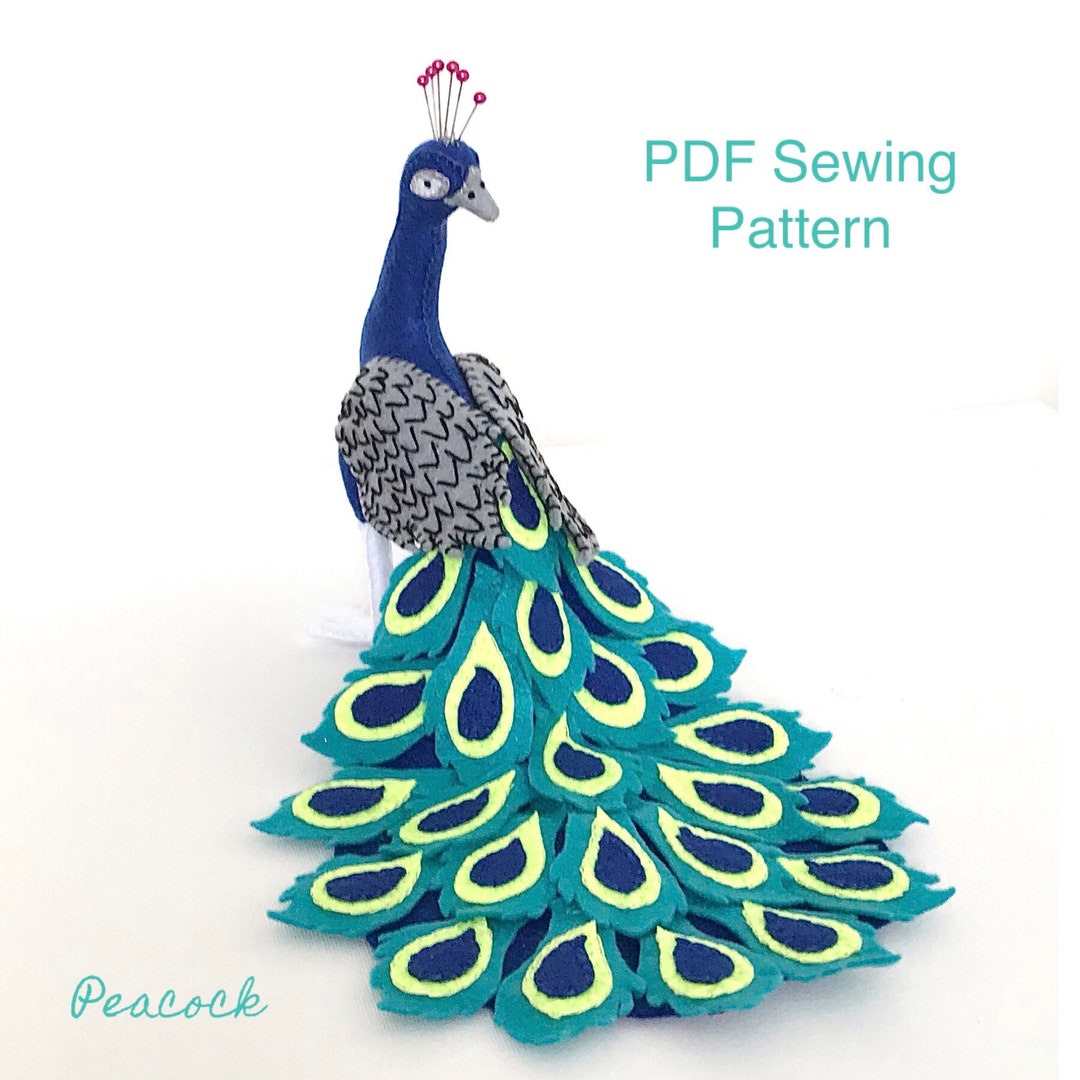 Felt Peacock Sewing Pattern: Plush Bird Project (PDF Pattern) - Etsy UK