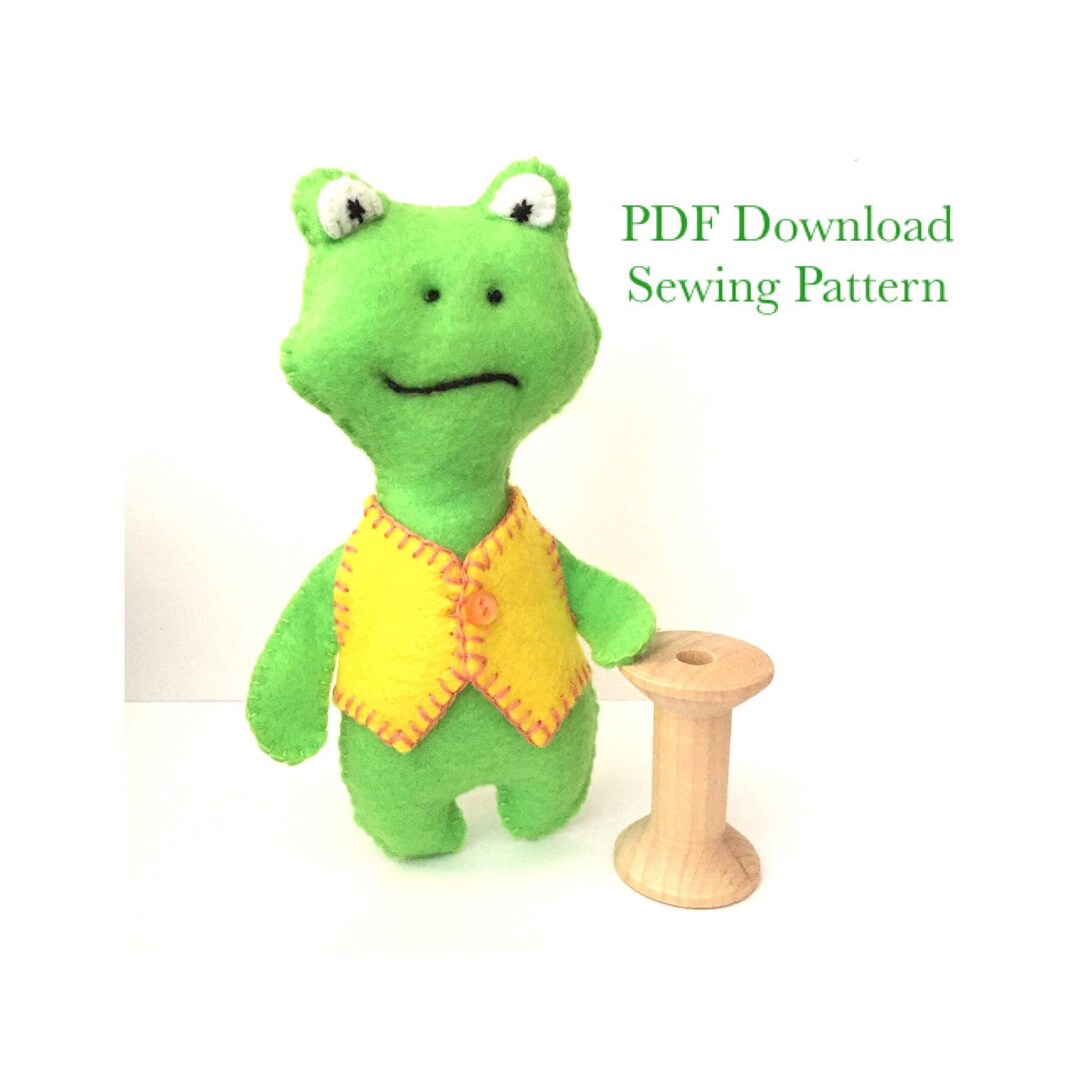 Felt Frog PDF Sewing Pattern Toy Plushie Frog Sewing - Etsy