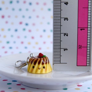 Cute Pudding Charm, Kawaii Jelly Charm, Kawaii Polymer Clay Miniature ...