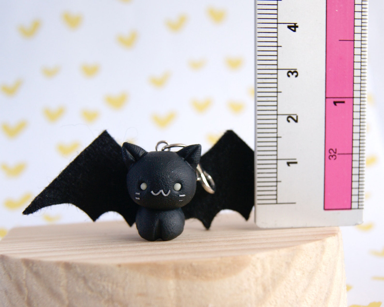 Cute Bat Charm Miniature Bat Kawaii Charm Kawaii Polymer - Etsy