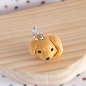 Cute Golden Retriever Clay Charm, Cute Kawaii Dog Charm, Miniature Dog ...