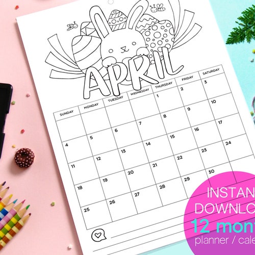 Calendar Months Coloring Pages