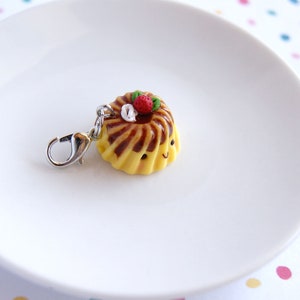 Cute Pudding Charm, Kawaii Jelly Charm, Kawaii Polymer Clay Miniature ...