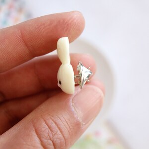 Cute Bunny Pin Brooch, Kawaii Bunny Clay Pin, Cute Bunny Glow in the ...