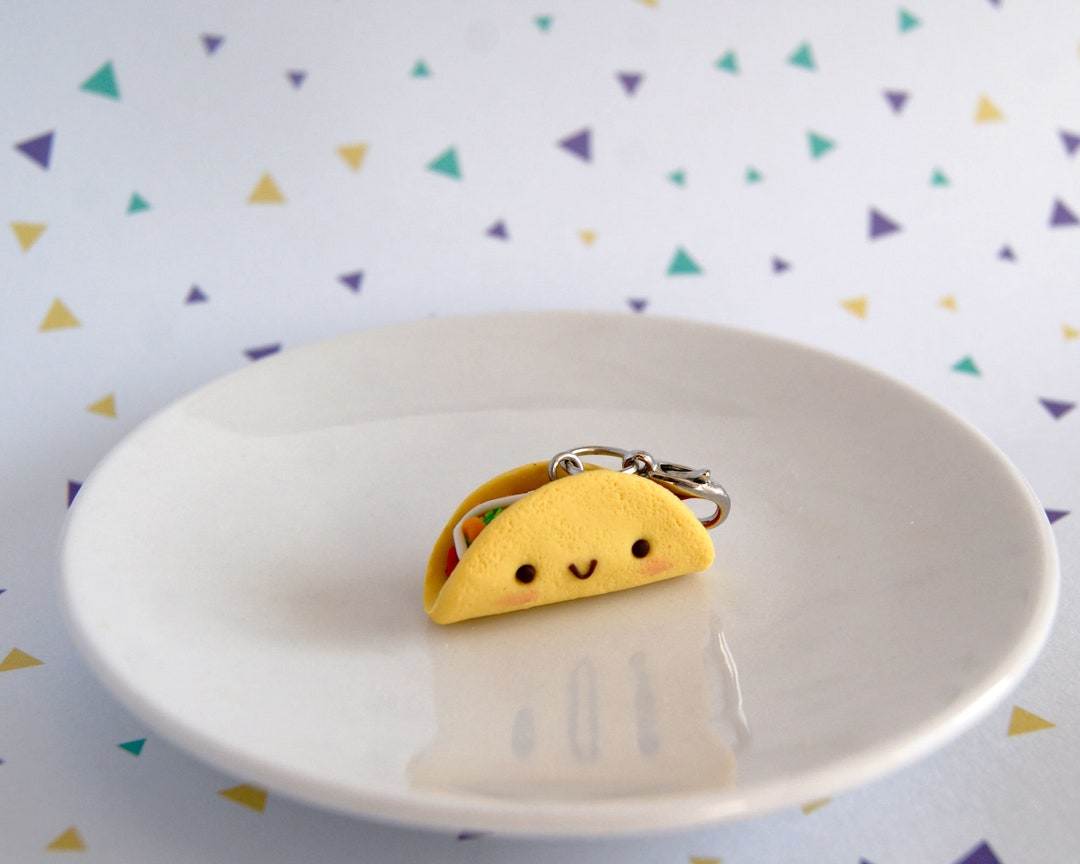 Cute Mexican Taco Charm, Kawaii Clay Food Charms, Cute Fake Food Charm ...