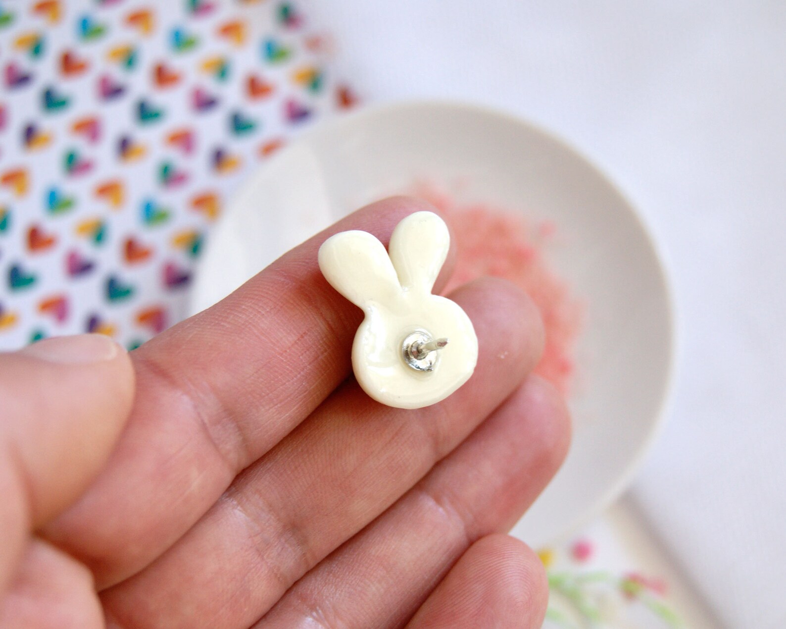 Cute Bunny Pin Brooch Kawaii Bunny Clay Pin Cute Bunny Glow - Etsy