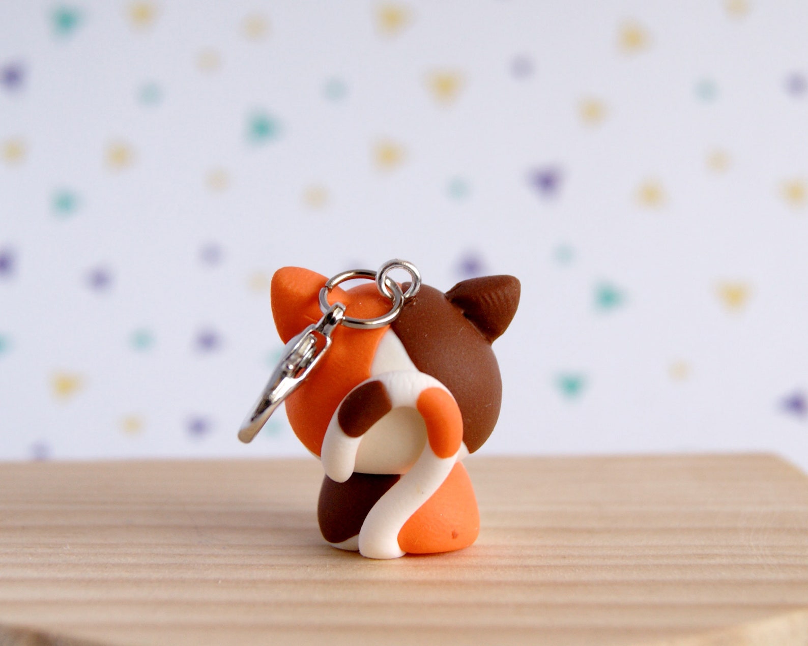 Cute Calico Cat Charm Kawaii Polymer Clay Cat Charm Calico | Etsy