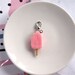 Kawaii Pink Popsicle Charm, Polymer Clay Food Charms, Miniature Food ...