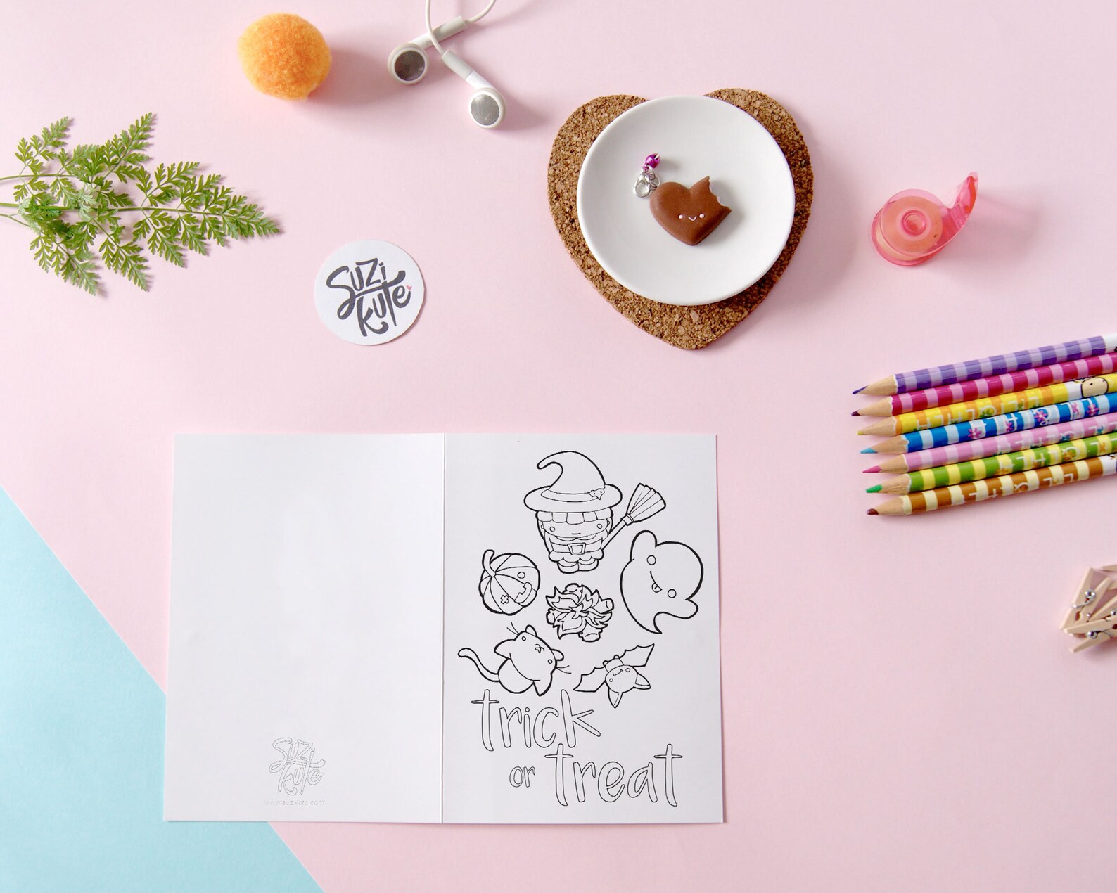 Cute Zombie Coloring Page, Halloween Doodle Printable (digital Download ...
