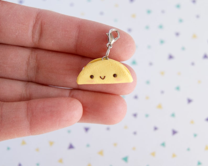 Cute Mexican Taco Charm Kawaii Clay Food Charms Cute Fake - Etsy