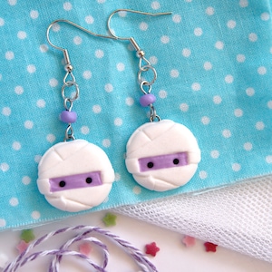 Cute Mummy Monster Earrings Cute Kawaii Halloween Earrings - Etsy