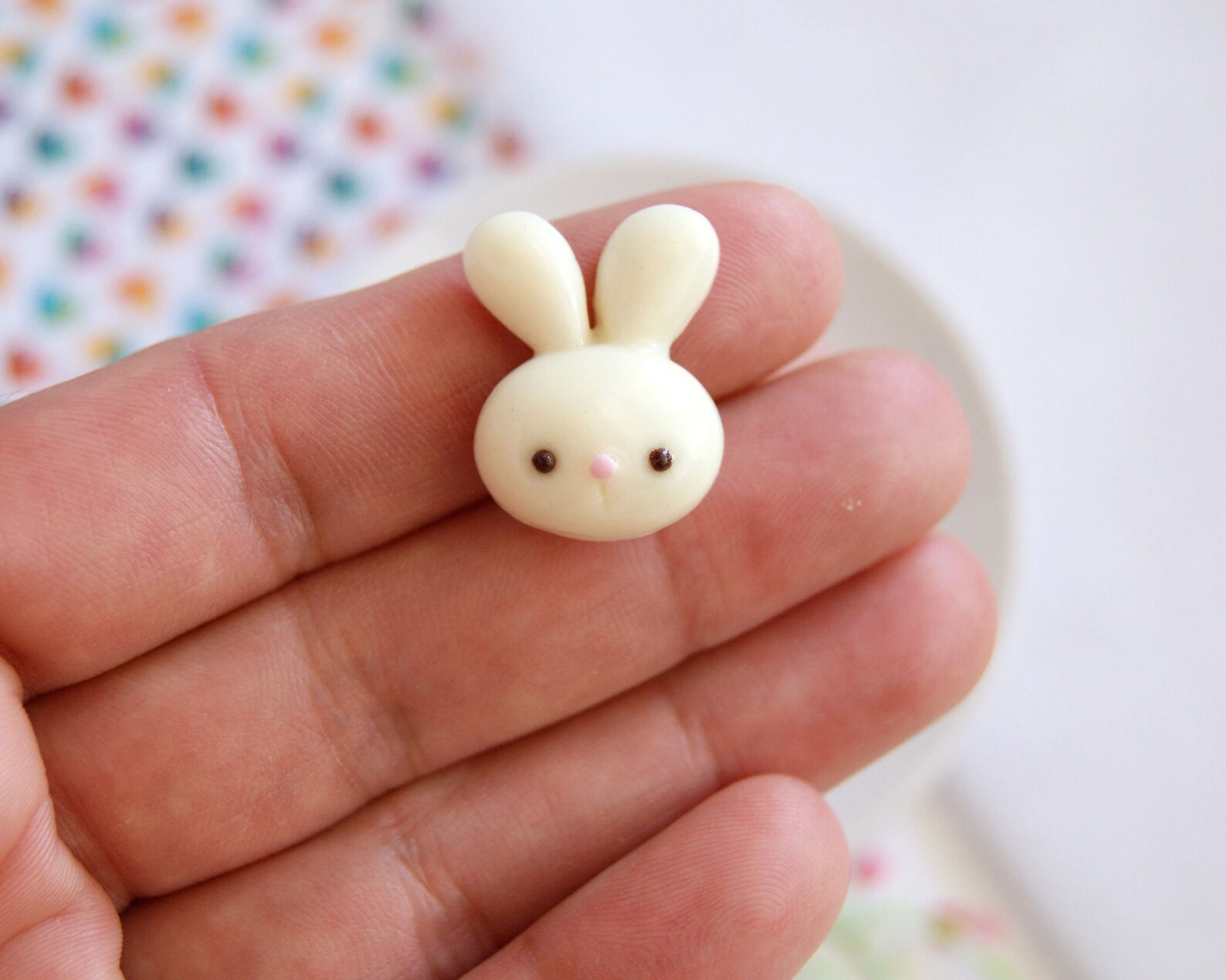 Cute Bunny Pin Brooch Kawaii Bunny Clay Pin Cute Bunny Glow - Etsy