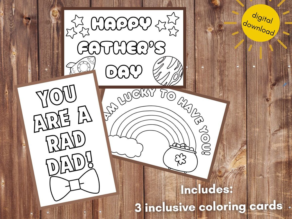 Father's Day Printables - Inclusive Wording! - Etsy