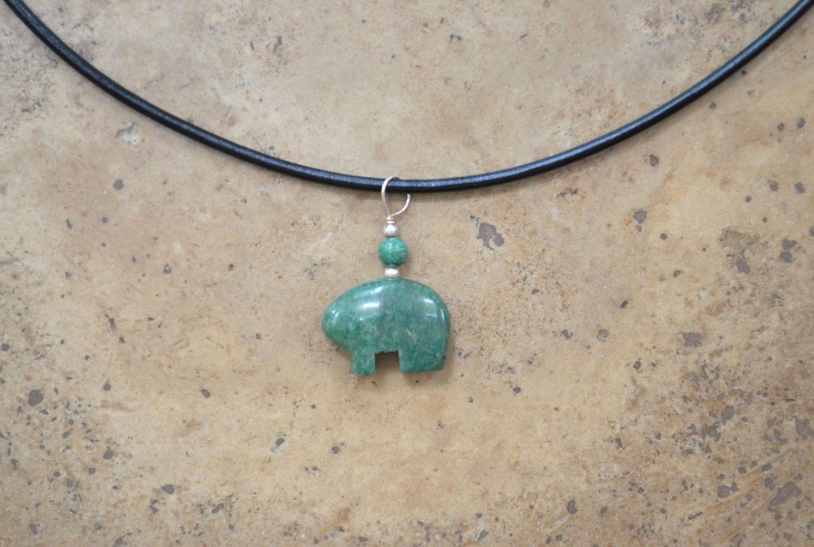 Zuni Fetish Style African Jade Bear Earrings Beaded With - Etsy