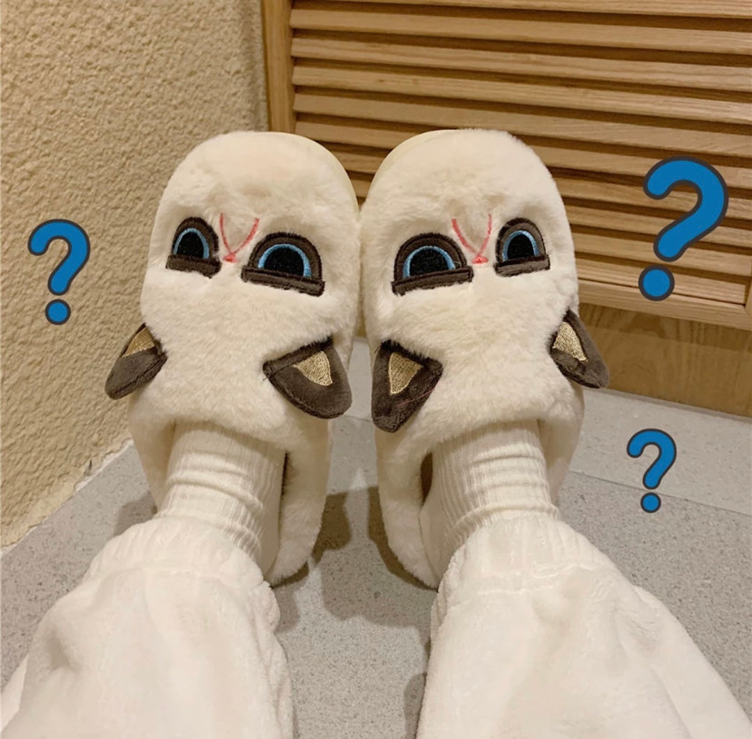 Grumpy Kitty Cat Slippers - Etsy