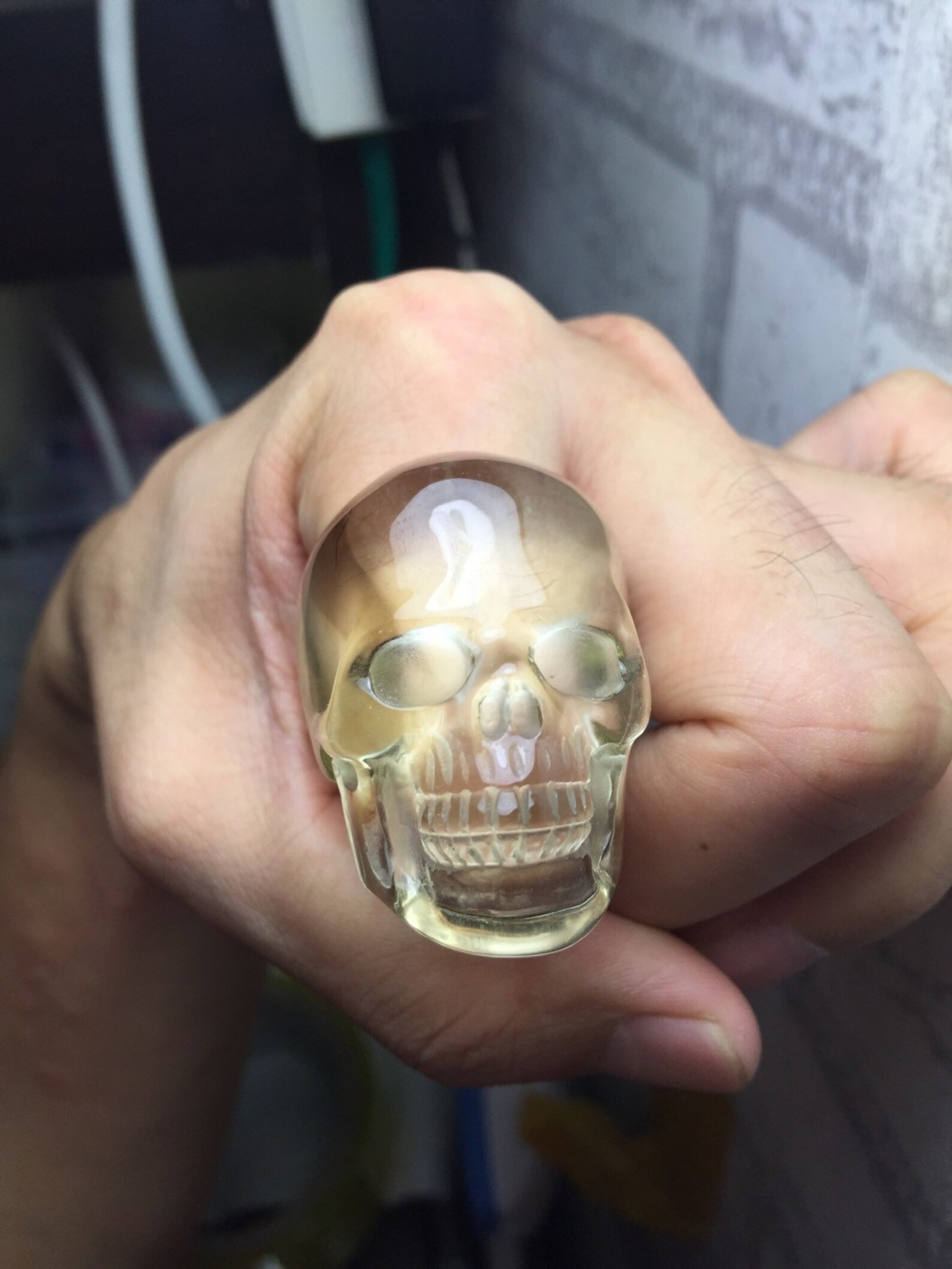 Quartz Skull Ring Crystal Ring Stone Ring - Etsy