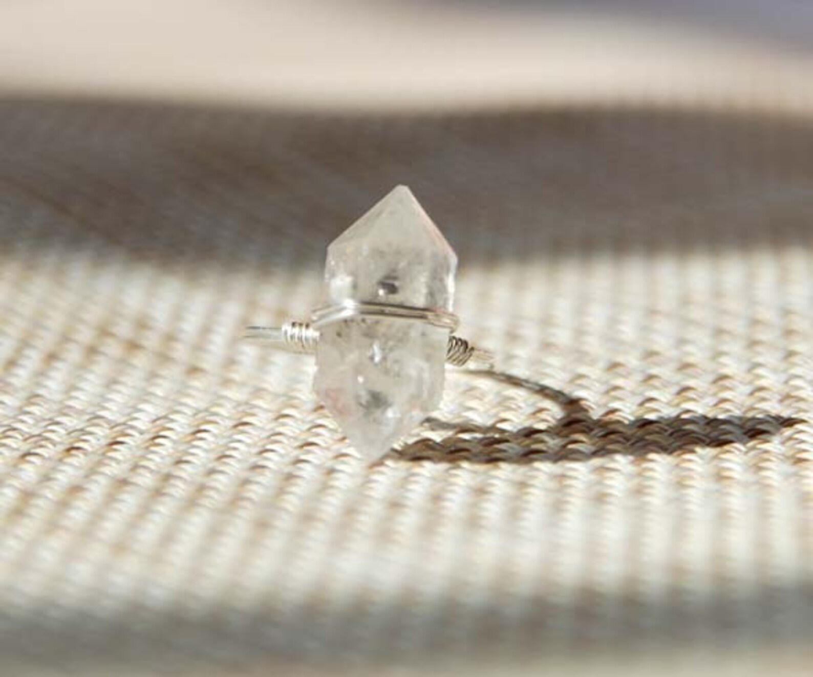 Natural Crystal Ring Crystal Quartz Ring Natural Stone Jewelry - Etsy