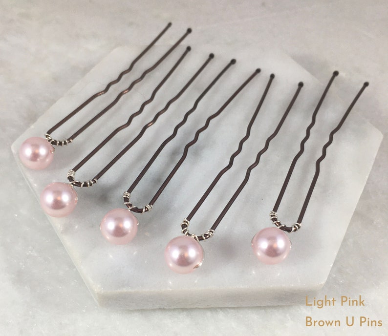 Set of 5 Pearl Hair Pins Made to Order in Choice of Pearl - Etsy UK