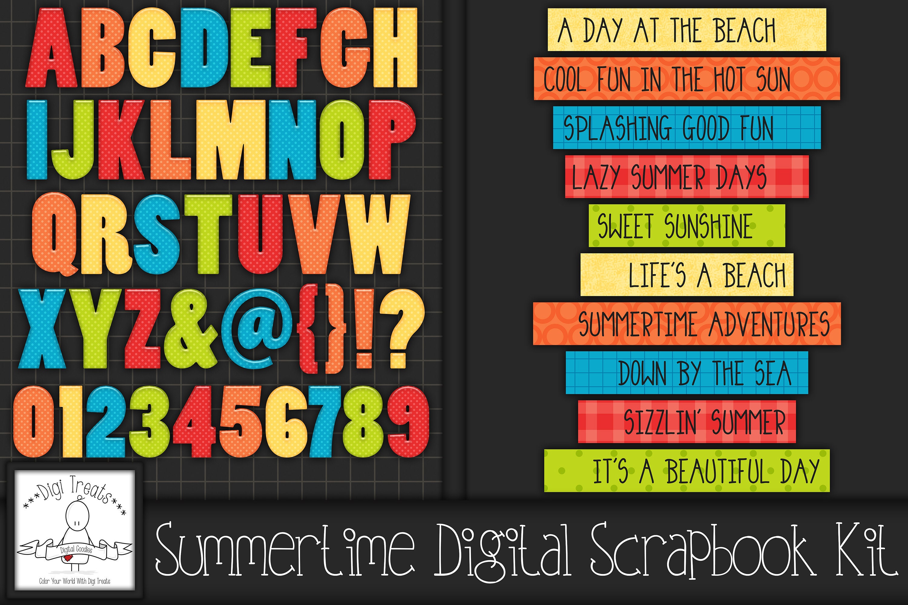 Summertime Digital Scrapbook Kit. Summer Themed Scrapbook | Etsy