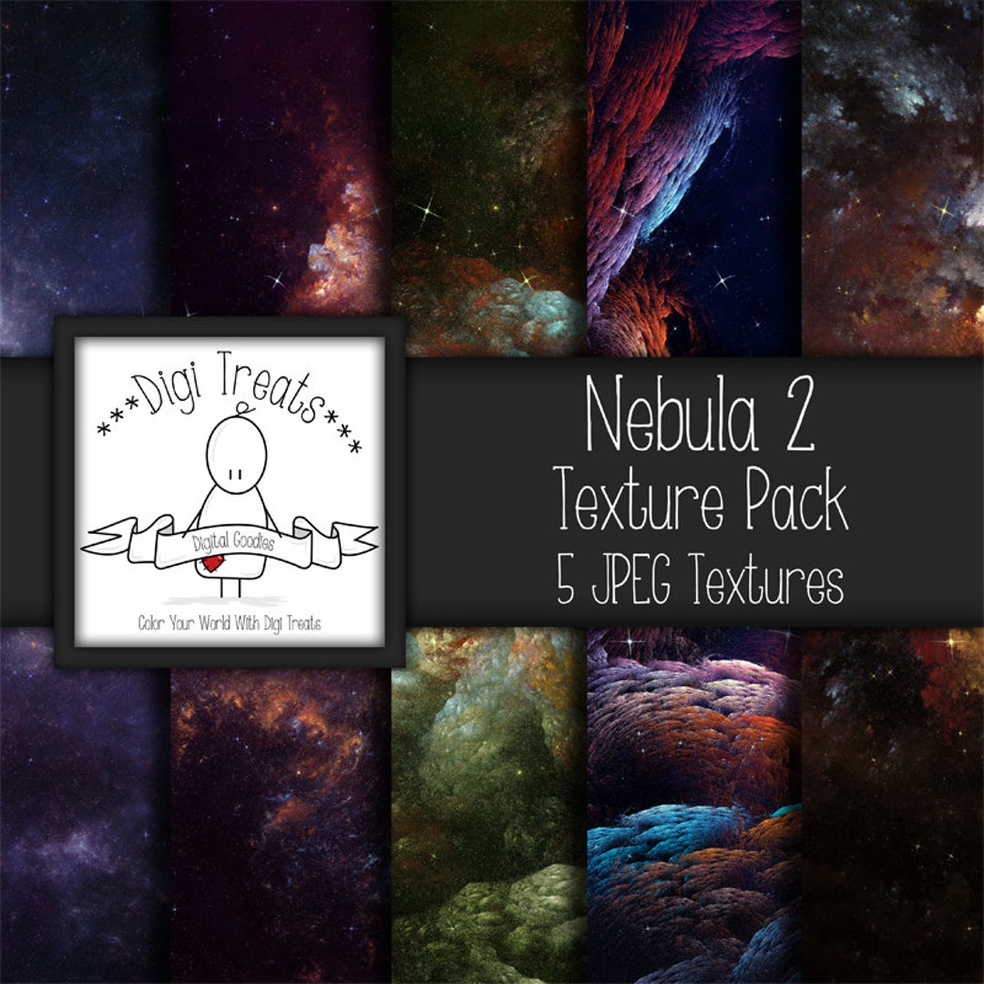 5 Digital Textures, Nebula Textures, JPEG, Photography Textures ...