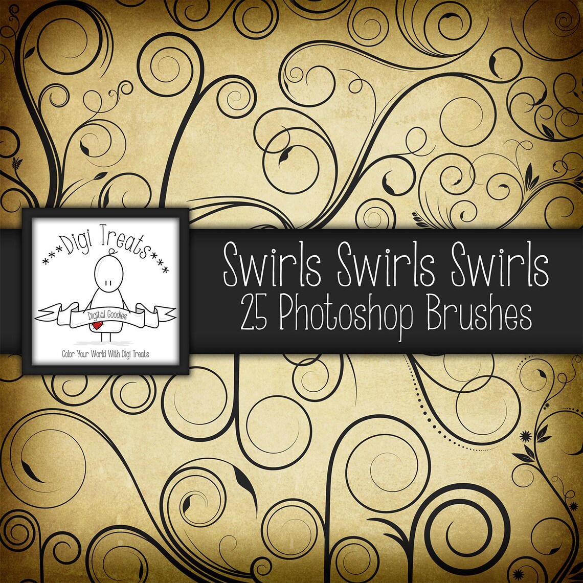 Swirls Swirls Swirls Photoshop Brush Set 25 Brushes High - Etsy