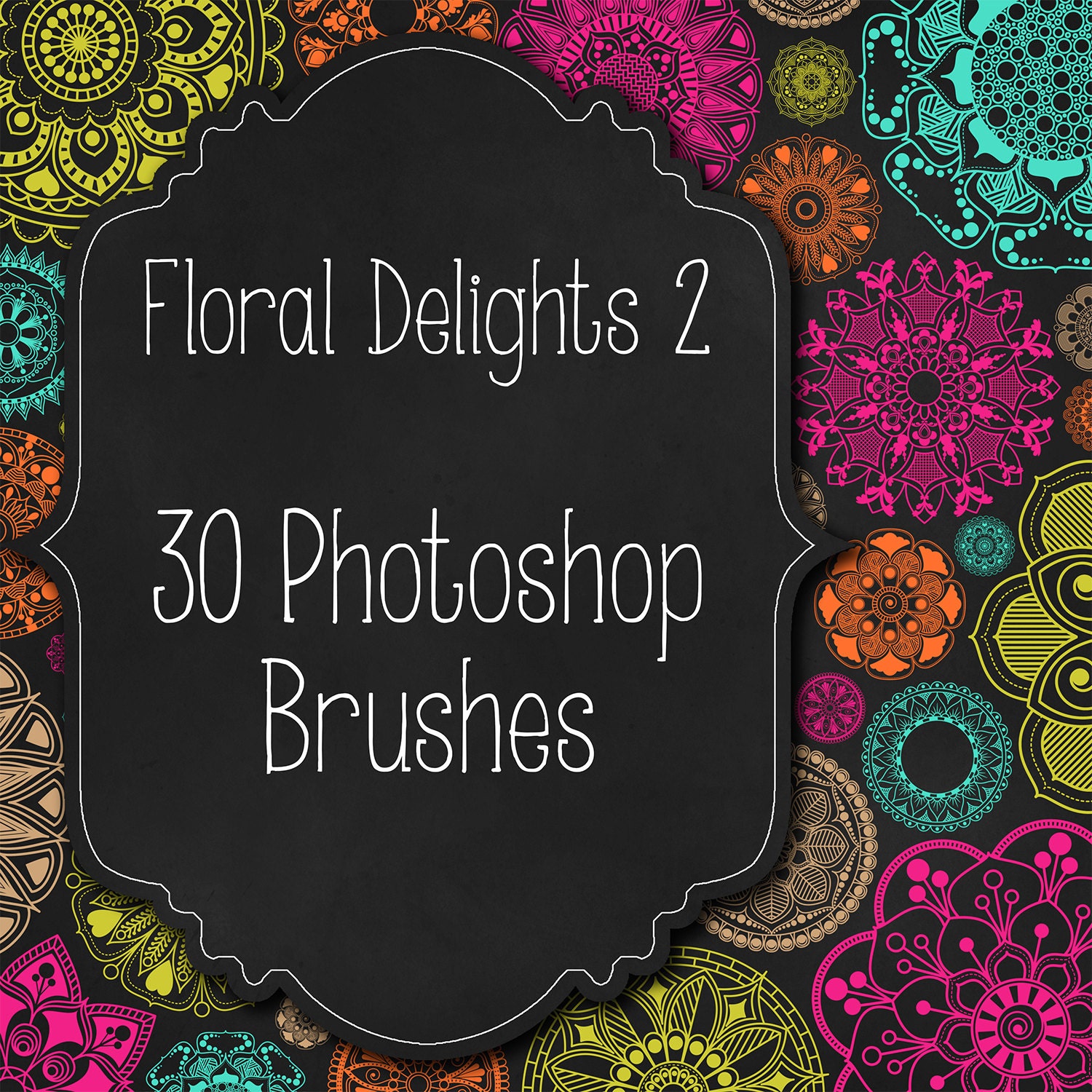 Floral Delights 2 Photoshop Brush Set 30 brushes High | Etsy