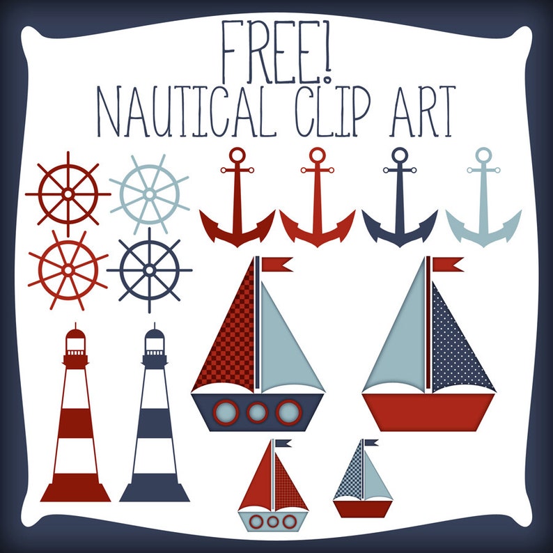 Nautical Digital Paper FREE Png Clip Art. Nautical Themed - Etsy