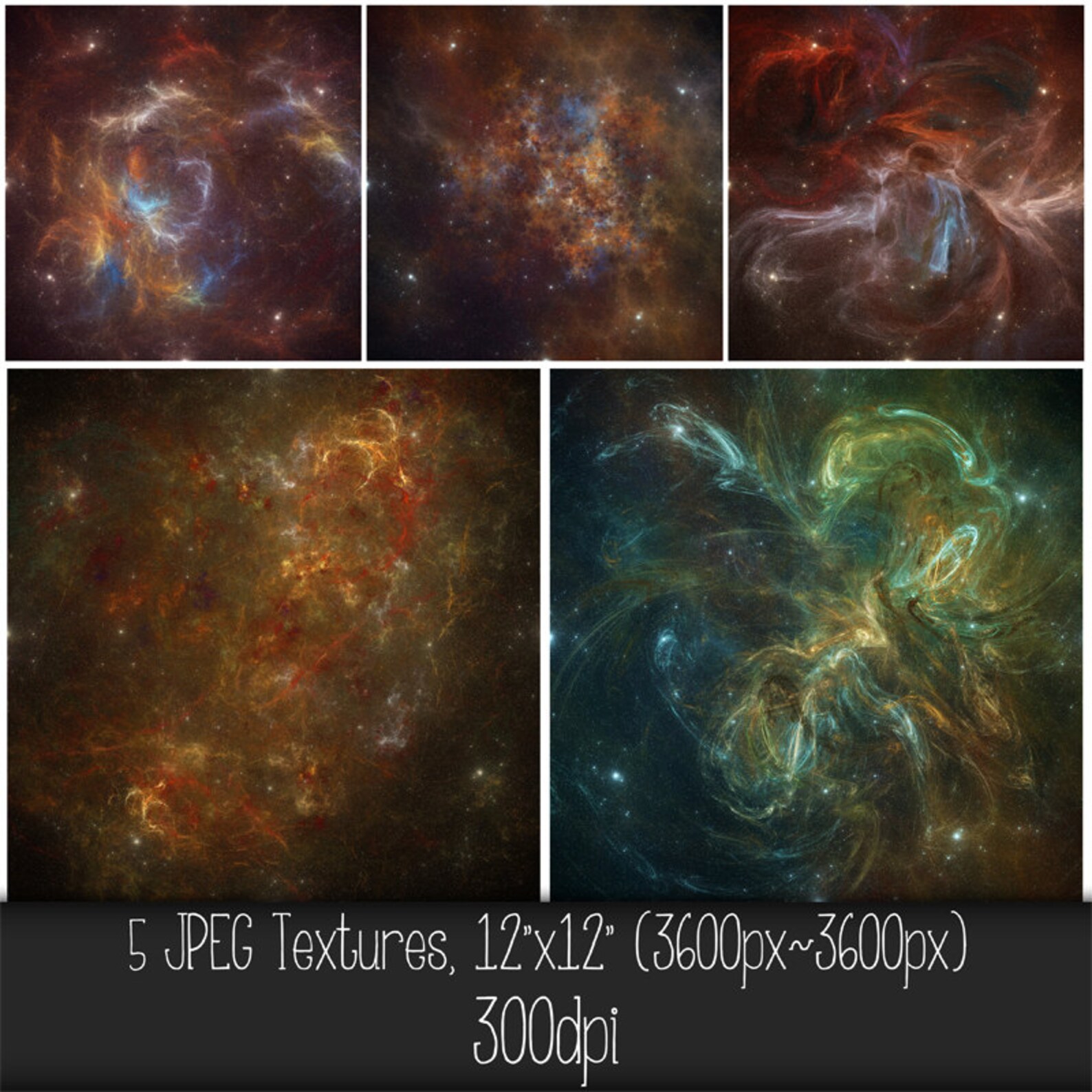 5 Digital Textures Nebula Textures JPEG Photography - Etsy UK