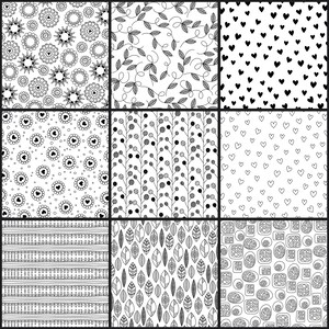 Doodled Flowery Digital Scrapbook Paper. Scrapbooking Papers, JPEG ...