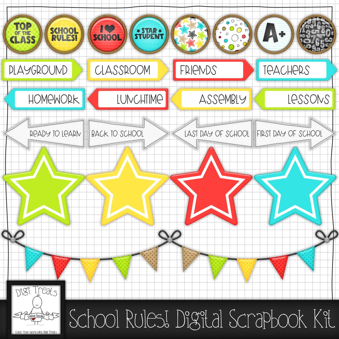 School Rules Scrapbook Kit. School Themed Scrapbook Kit - Etsy UK